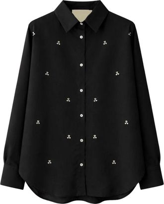 A Paper Kid Femme, Blouses et Chemises, Noir, Taille: 36 FR Cotton Shirt