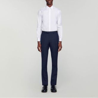 Sandro Pantalon de costume en laine