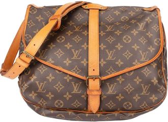 Louis Vuitton Crossbody Bags - Louis Vuitton Canvas Monogram Saumur 35 Crossbody - Gr. unisize - in Braun - für Damen