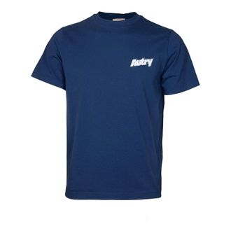 Autry Baumwoll-T-Shirt mit Rundhalsausschnitt - - Tops - Herren - Blau - L