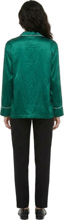 Dolce & Gabbana Womens Green Silk Top Sleepwear