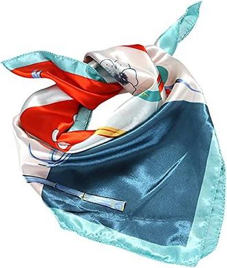 Generic Rideaux avec galon fronceur - &Eacute;charpe cadeau polyvalente pour femme, bleu, 50X50