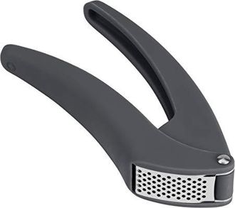 Kuhn Rikon Easy Clean Knoblauchpresse, rot, Knoblauchschneider mit ergonomischen Griff, weniger Kraftaufwand, schneidet fein