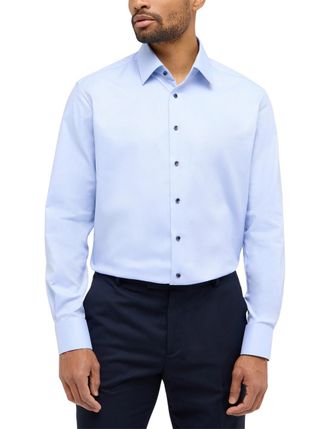Eterna Male strukturiertes Langarmhemd MODERN FIT 40_H_1/1, 1/1, hellblau