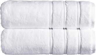 Christy Antalya Große Badetücher | 2er-Set | 100% türkische Baumwolle | 600GSM | weiches Plüsch Luxus Handtuch Set | 70 cm x 125 cm | schnell trocknend | weiß