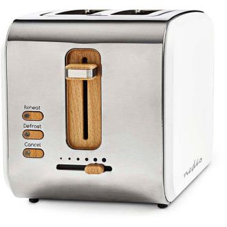Nedis Toaster soft touch serie 2 scheiben braunungsgrad 6 auftaufunktion wei