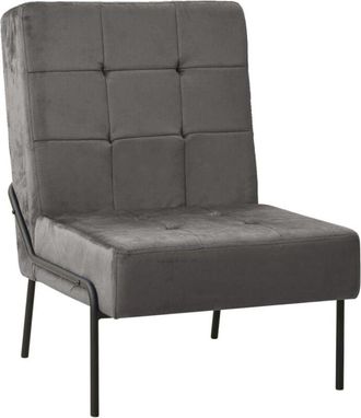 vidaXL Relaxstuhl 65x79x87 cm Dunkelgrau Samt Vidaxl