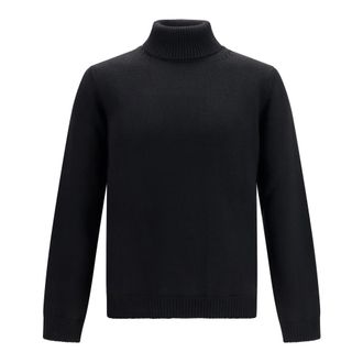 Roberto Collina Merino-Wollpullover mit Rollkragen - - Knitwear - Herren - Schwarzk - 2XL