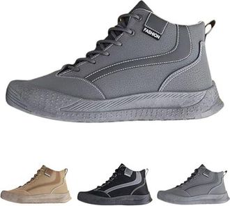 Generic Chaussures de sport hautes pour homme - Semelle plate - Chaussures de travail - Chaussures de randonn&eacute;e - Chaussures &agrave; enfiler - Chaussures de marche 