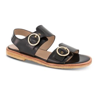 Angulus Handgefertigte Sandale mit goldenen Schnallen - - Shoes - Damen - Schwarzk - 39 EU