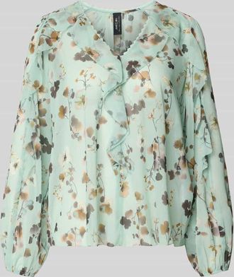 Marc Cain Bluse im Allover-Look mit Volants