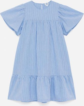 Arket Kleid Aus Baumwoll-Popeline -Blau