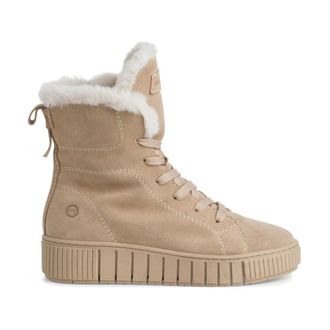 Tamaris Beige Schn&uuml;rstiefeletten - - Shoes - Damen - Beige - 38 EU