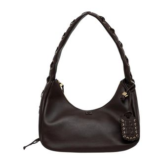 Ganni Medium Laces Hobo Bag - - Bags - Damen - Braun - ONE SIZE