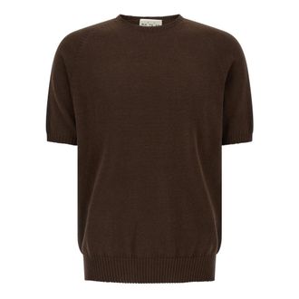 Maryya Baumwollpullover mit Rundhalsausschnitt - - Knitwear - Herren - Braun - 2XL