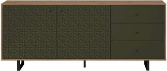 Trendteam Sentra Sideboard gr&uuml;n, Eiche dekor