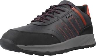 Geox Homme U Terrestre B WPF A Basket, Bleu Marine DK Orange, 42 EU