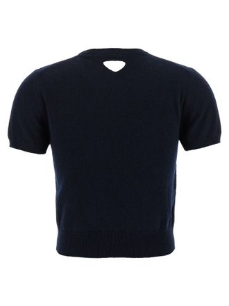 Prada Womens Blue Cashmere Cardigan Clothing