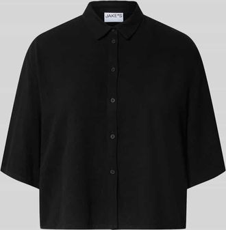 Jake*s Casual Bluse mit Kentkragen und Knopfleiste