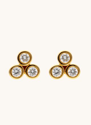 Cada Cada Ohrstecker 3 Stones Diamond gold