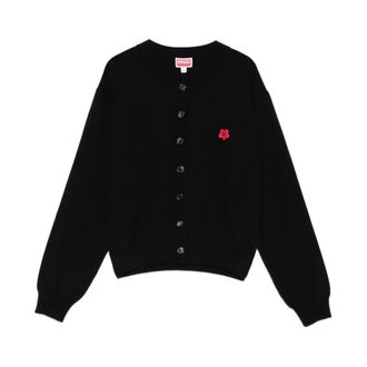 Kenzo Femme, Pulls, Noir, Taille: 36 FR Wool Cardigan