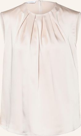 Hobb's Blusentop Rosanne Aus Satin beige