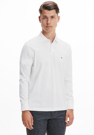Tommy Hilfiger Langarm-Poloshirt TOMMY HILFIGER 1985 REGULAR LS POLO, Herren, Gr. XXL, wei&szlig;, Piqu&eacute;, Obermaterial: 96% Baumwolle, 4% Elasthan, normal, Rippb&uuml;ndchen, S