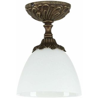 Licht-Erlebnisse Licht-erlebnisse - Plafonnier dint&eacute;rieur Beatrice de couleur bronze antique dans le style art nouveau en laiton E14 - Bronze antique, blanc