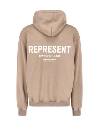 Represent Mens Hooded Sweatshirt Owners Club Almond Cotton Sweatshirts Sweater