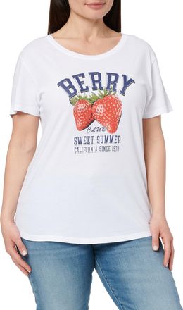 Key Largo Damen WT Berry Round T-Shirt, White (1000), X-Large