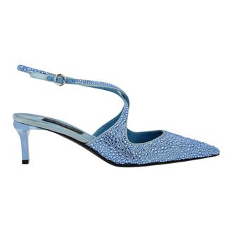 Philipp Plein Femme, Chaussures, Bleu, Taille: 37 EU Escarpins Slingback Strass