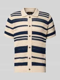 Premium by Jack & Jones Modern Fit Freizeithemd in Strick-Optik mit Knopfleiste