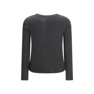 Max Mara Womens Gray Cotton Long Sleeve T-Shirt