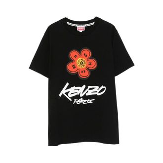 Kenzo Femme, Tops, Noir, Taille: 38 FR T-shirt élégant avec design unique