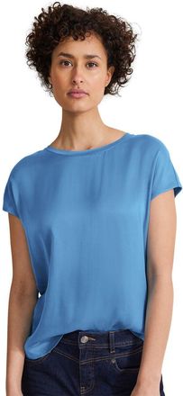 Street One Damen Kurzarmshirt, light spring blue, 40