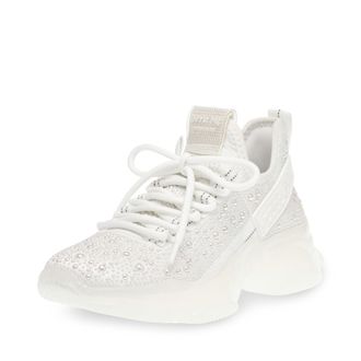 Steve Madden Damen Maxima Sneaker, White Pearl, 38 EU