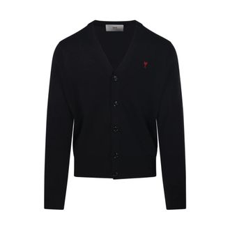 Ami ADC Rundhals-Cardigan Merino - - Knitwear - Herren - Schwarzk - L