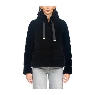 Herno Velvet Quilted Short Jacket - - Jackets - Damen - Schwarzk - L