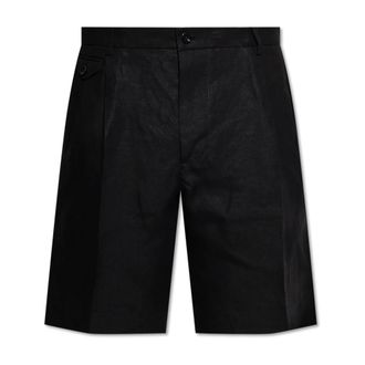 Dolce & Gabbana Leinenshorts - - Shorts - Herren - Schwarzk - XL