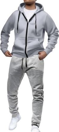 Generic Hommes Jogging Surv&ecirc;tement Sport Costume Sweat &Agrave; Zipp&eacute; Et Pantalon Jogging Sportwear Ensemble 2 Pi&egrave;ces Casual Sportif Tenue Sport Homme D&eacute;contract&eacute; V&ecirc;