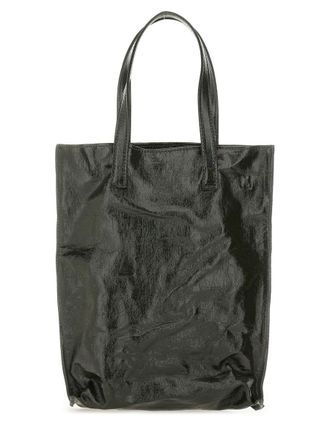 Uma Wang Womens Medium Tote Bag Green Linen Handbags Hand