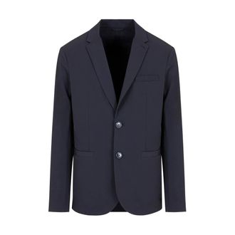 A|X Armani Exchange Blaue Leinen-Twill-Blazer - - Jackets - Herren - Blau - 2XS