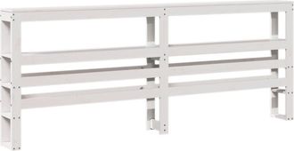 Generic Kopfteil mit Ablagen, Bett Kopfteil, Betthaupt, Regal, Bettzubeh&ouml;r, Bettkopfteil f&uuml;r Schlafzimmer, Massives Kiefernholz, (Nat&uuml;rlich 206 x 19 x 82 cm) 