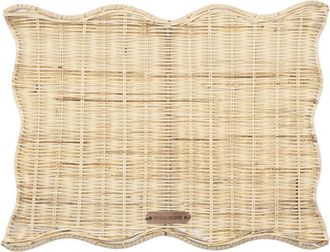 Riviera Maison Platzdeckchen Schilfrohr und organische Formen Tischdekoration Esszimmer, Küche Handgeflochtene ländliche - Rustic Rattan Benoa Placemat - (LxBxH) 45x
