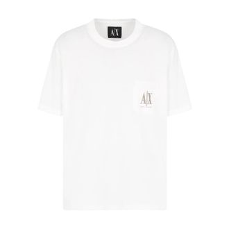 A|X Armani Exchange Klassisches T-Shirt mit kurzen &Auml;rmeln - - Tops - Herren - Wei&szlig; - S