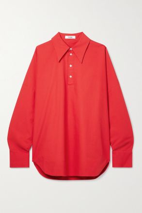 Interior The Regatta Oversized-hemd Aus Baumwollpopeline - Rot