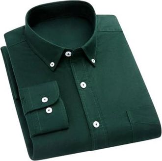 Generic Chemise &agrave; manches longues pour homme, coupe classique, poche simple, coupe ajust&eacute;e, haut d&eacute;contract&eacute;, tissu Oxford doux et solide pour le bureau, C283