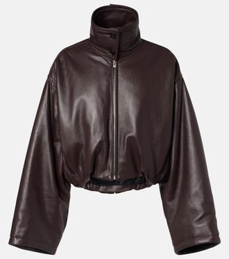 Alaia Ala&iuml;a Veste bomber en cuir