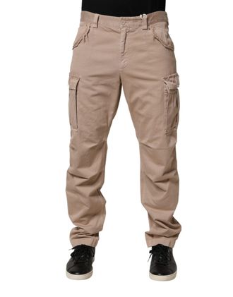 Dolce & Gabbana Mens Cotton Cargo Pants Beige