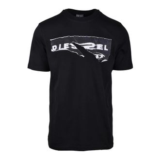 Diesel Baumwoll T-shirt - - Tops - Herren - Schwarzk - XL
